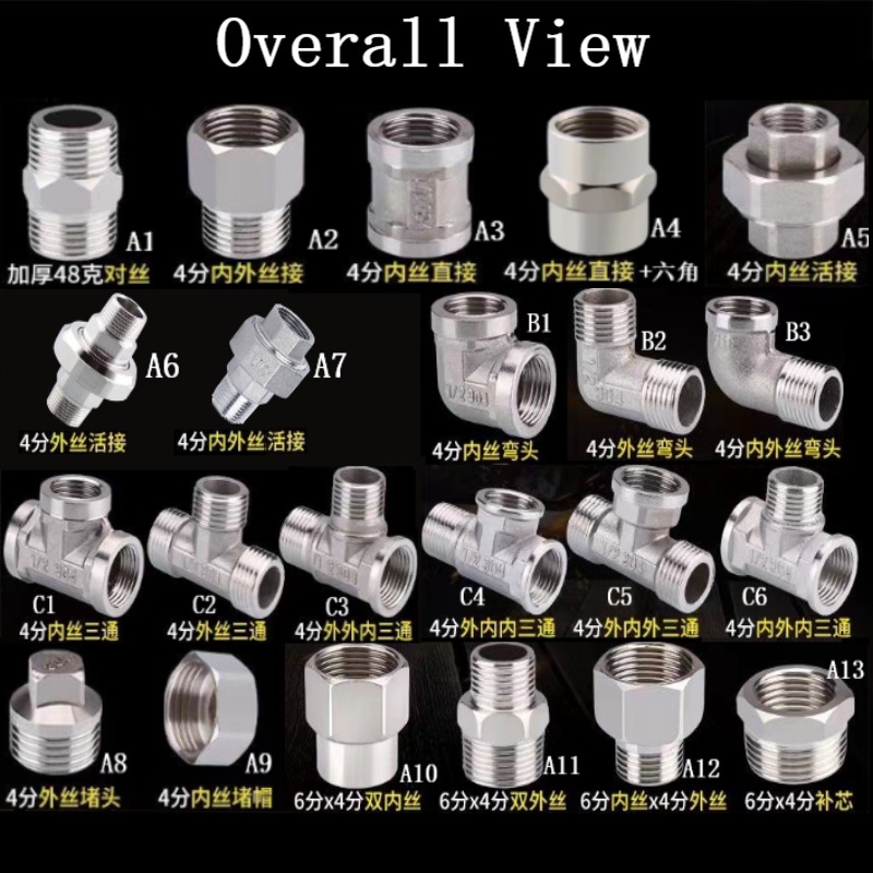 304 Stainless steel Water Pipe Fitting 1/2inch 3/4inch Elbow Socket ...