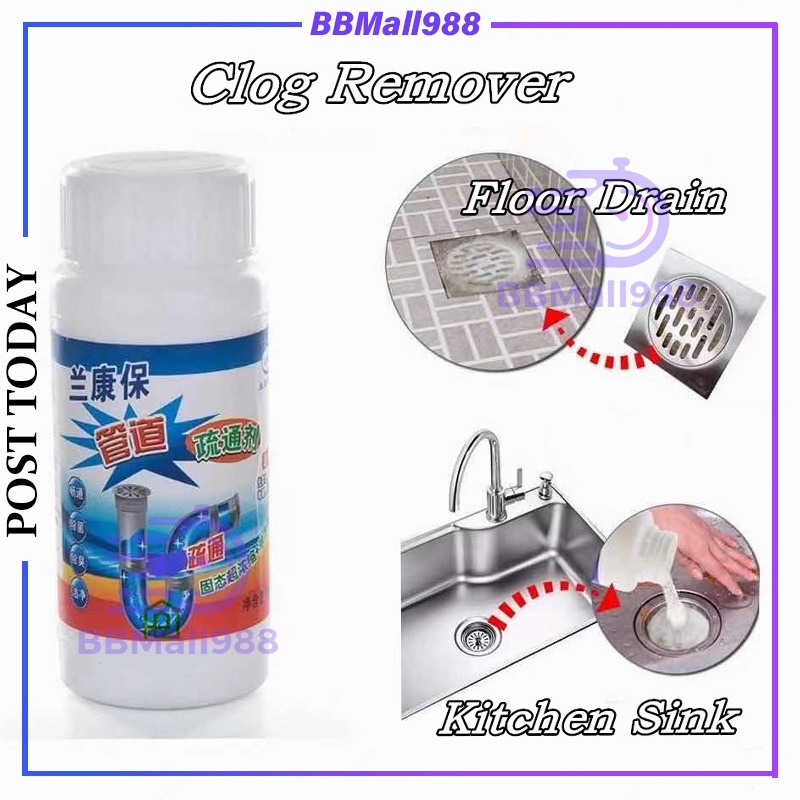 Clog Remover Drain Pipe Basin Cleaner Clogged Drainage Remover Powder ...