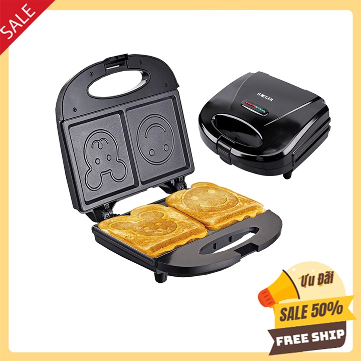 RAF 850W toaster with funny bear face and smiley face shapes | Shopee ...
