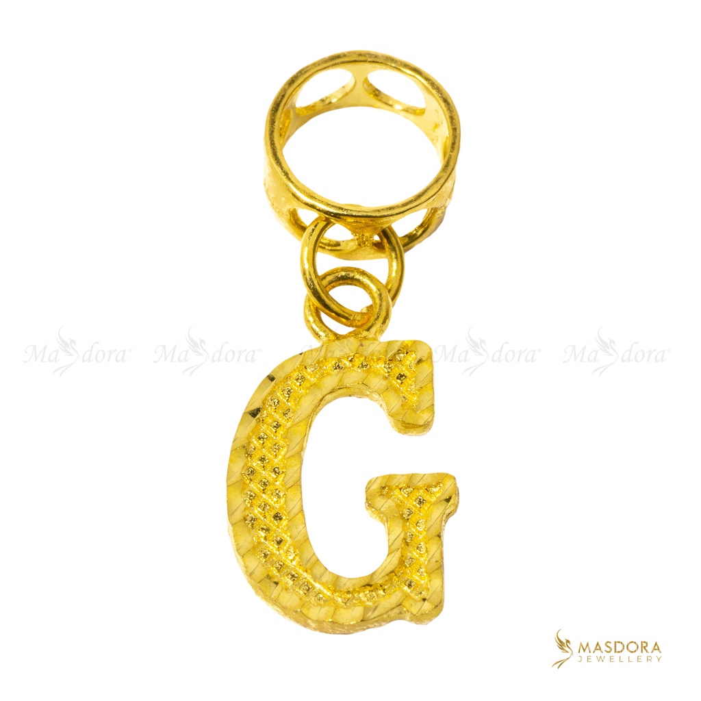 MASDORA 916 Gold Charms Charm Emas ~ Alphabet G (EMAS 916/22K) | Shopee ...