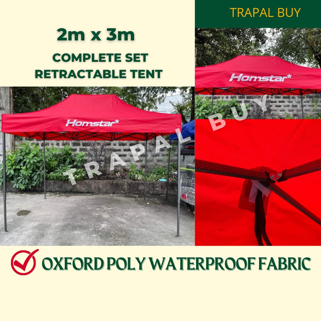 (2m x 3m) HOMSTAR RETRACTABLE TENT - COMPLETE SET - PARTY TENT ...