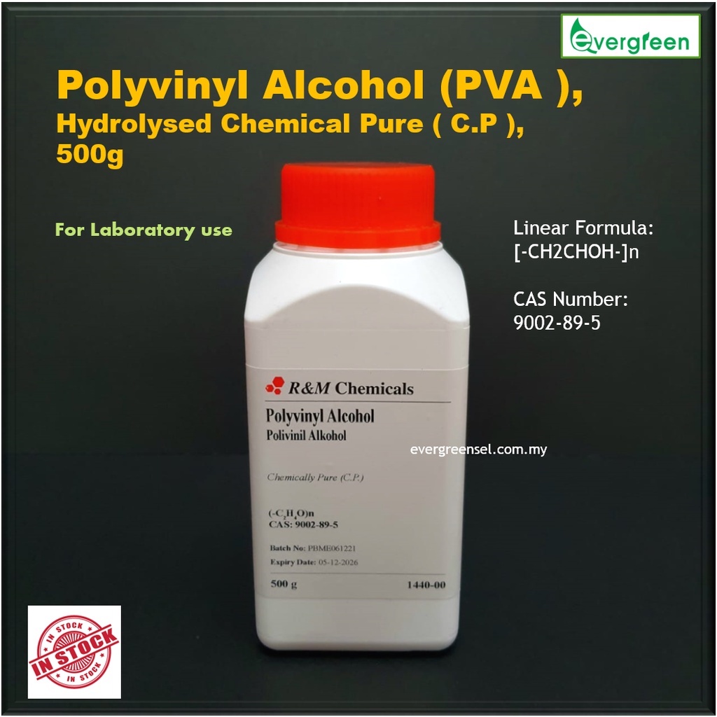 ( LOCAL READY STOCK ) Poly(vinyl alcohol), Chemical Pure ( C. P ), 500g ...