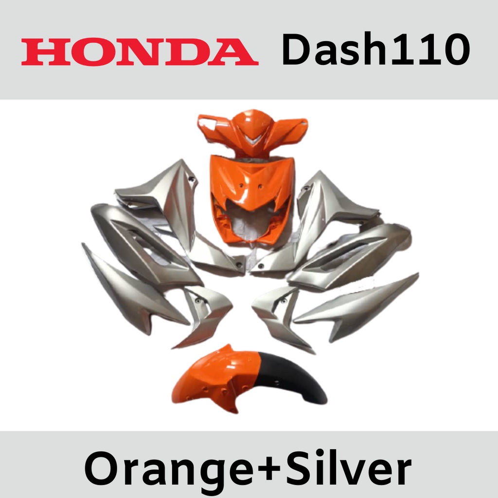 HONDA Dash 110 Full Body Cover Set Coverset Caver Color Parts Dash110 OR Black | Shopee Malaysia