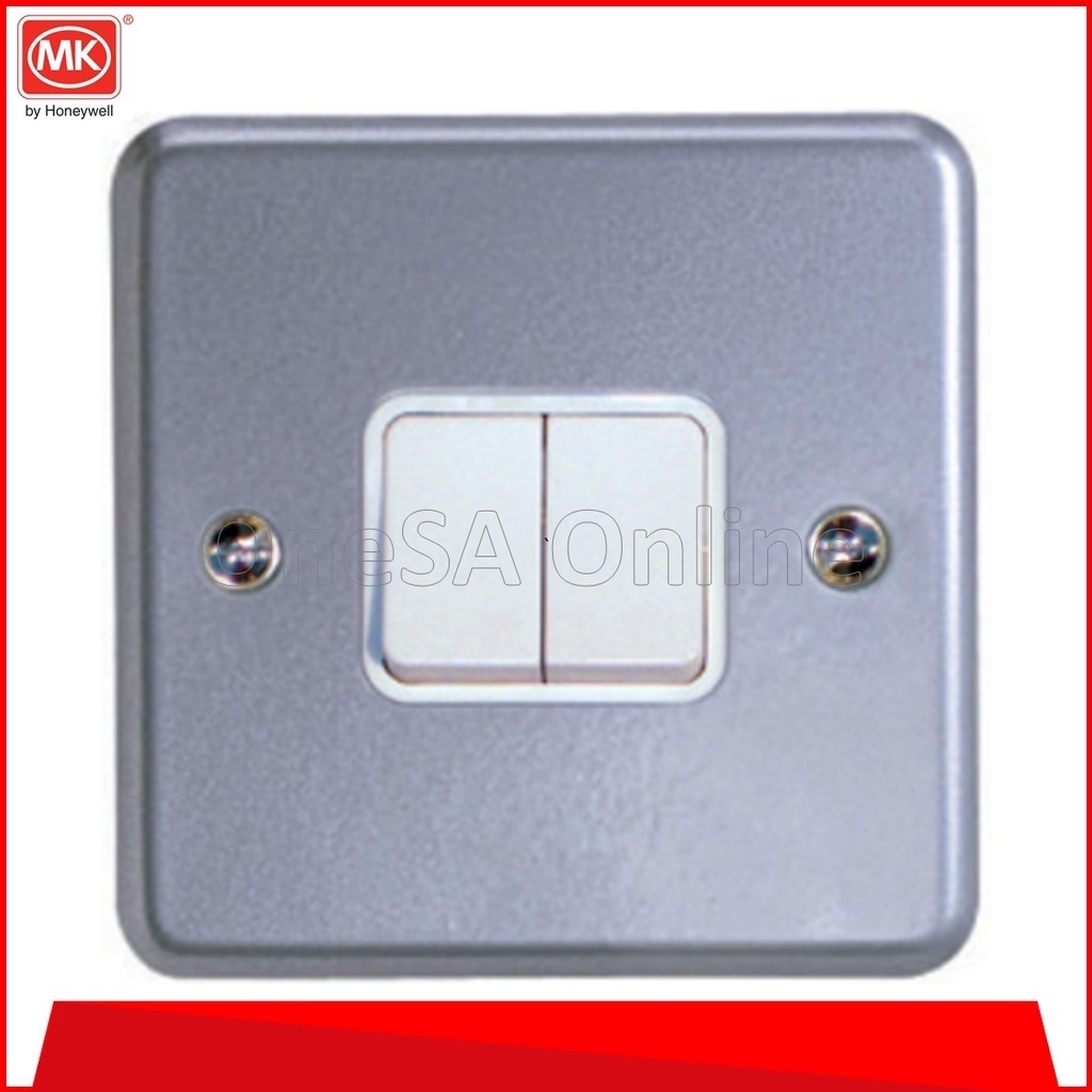 MK METAL 13A SWITCH 2GANG 1WAY(G4472W1-ALM) | Shopee Malaysia