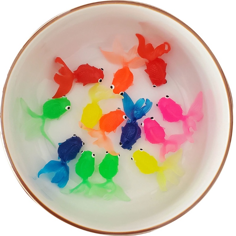 Soft Rubber Gold Fish Baby Bath Toys Fishing Pool Toys Game for Kids ...