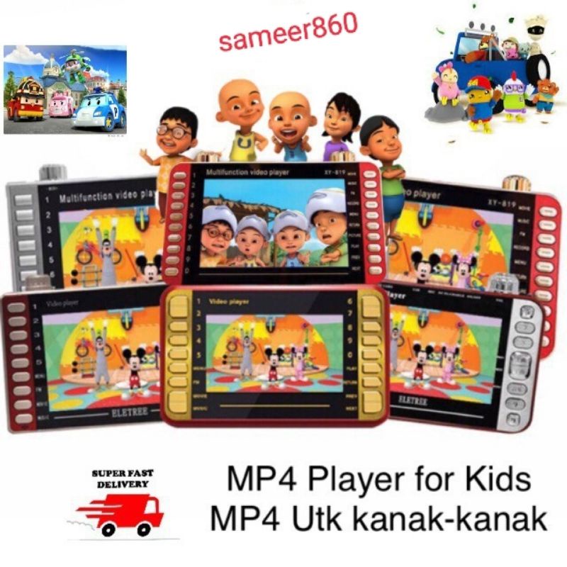 MP4 Kid Learning Player Videos Cartoon Full HD Screen | Shopee Malaysia