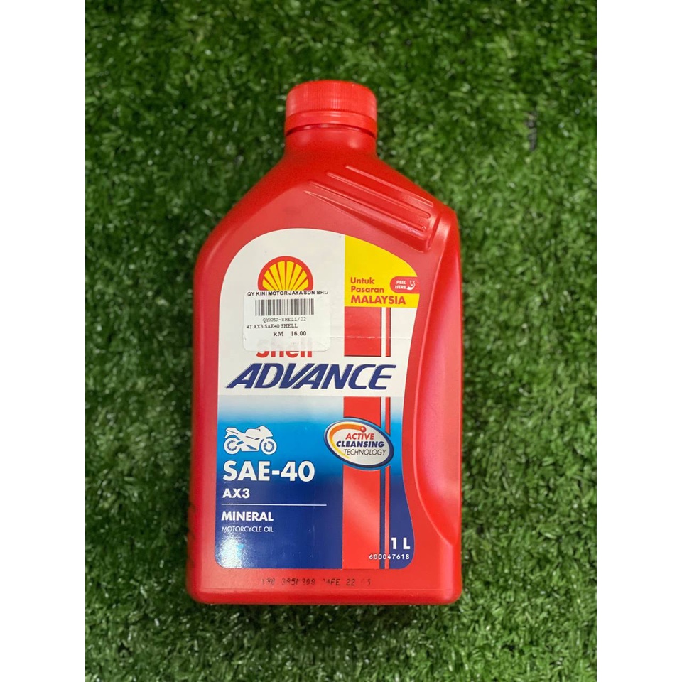 Shell AX3 SAE40 Advance 4T 100% Original - Mineral | Shopee Malaysia