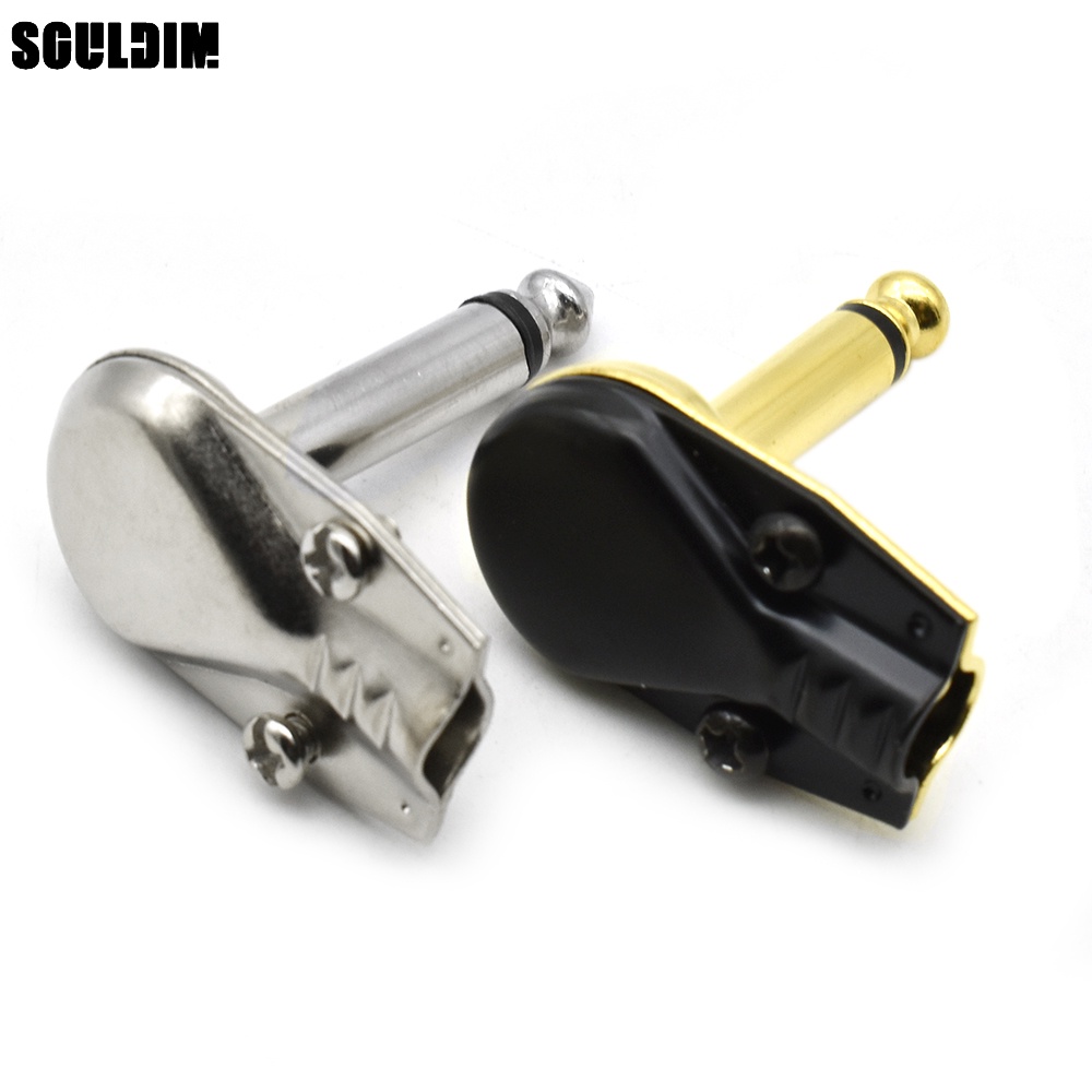 2pcs 6.35 mm Mono 2 Pole Jack 90Degree Right Angle L Type Plug 6.35mm ...