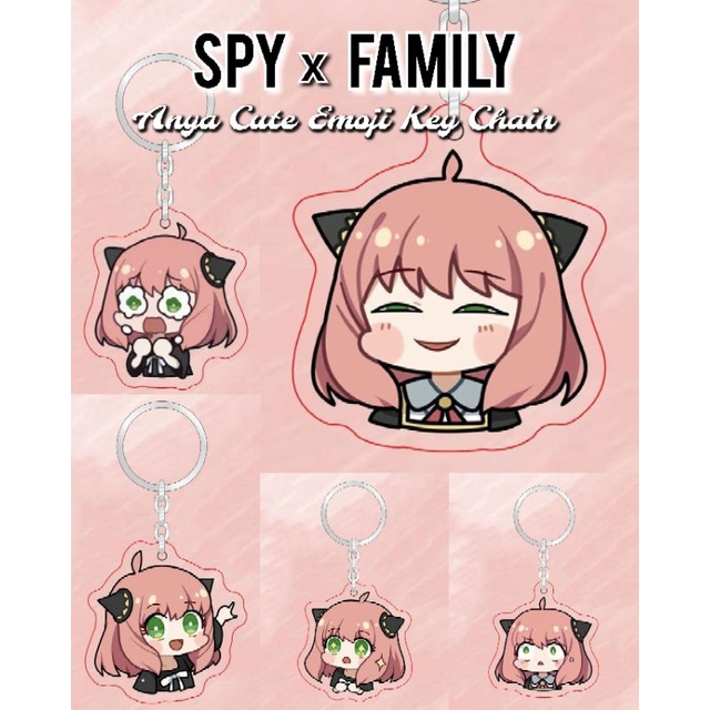 SPY X FAMILY Anime New Keychain Figures Cosplay Anya Forger Acrylic ...