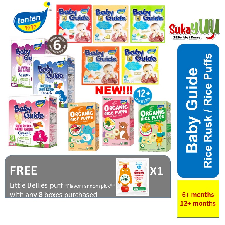 [EXP SEP 2023] TenTen Baby guide Rice Rusks (6month+) / Organic Rice ...