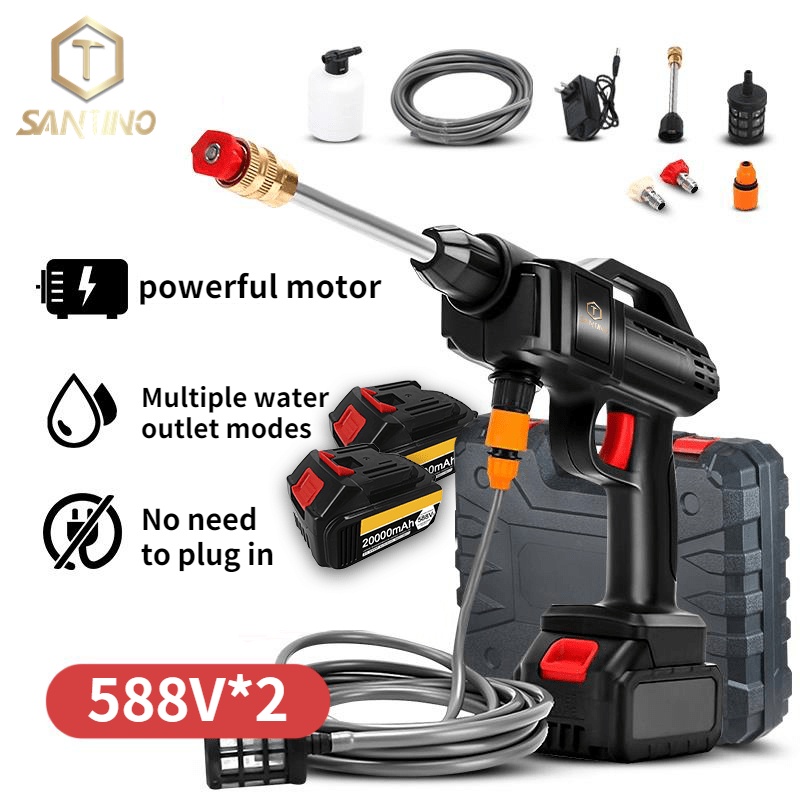 SANTINO Water Jet(10 year warranty) High Pressure Car Wash Gun Mesin Cuci Kereta Electric ...