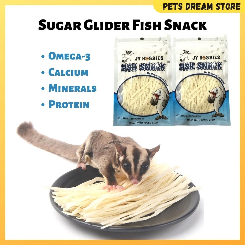 🔥40g Sugar Glider Fish Snack hamster snack sugar glider fish snack JY ...