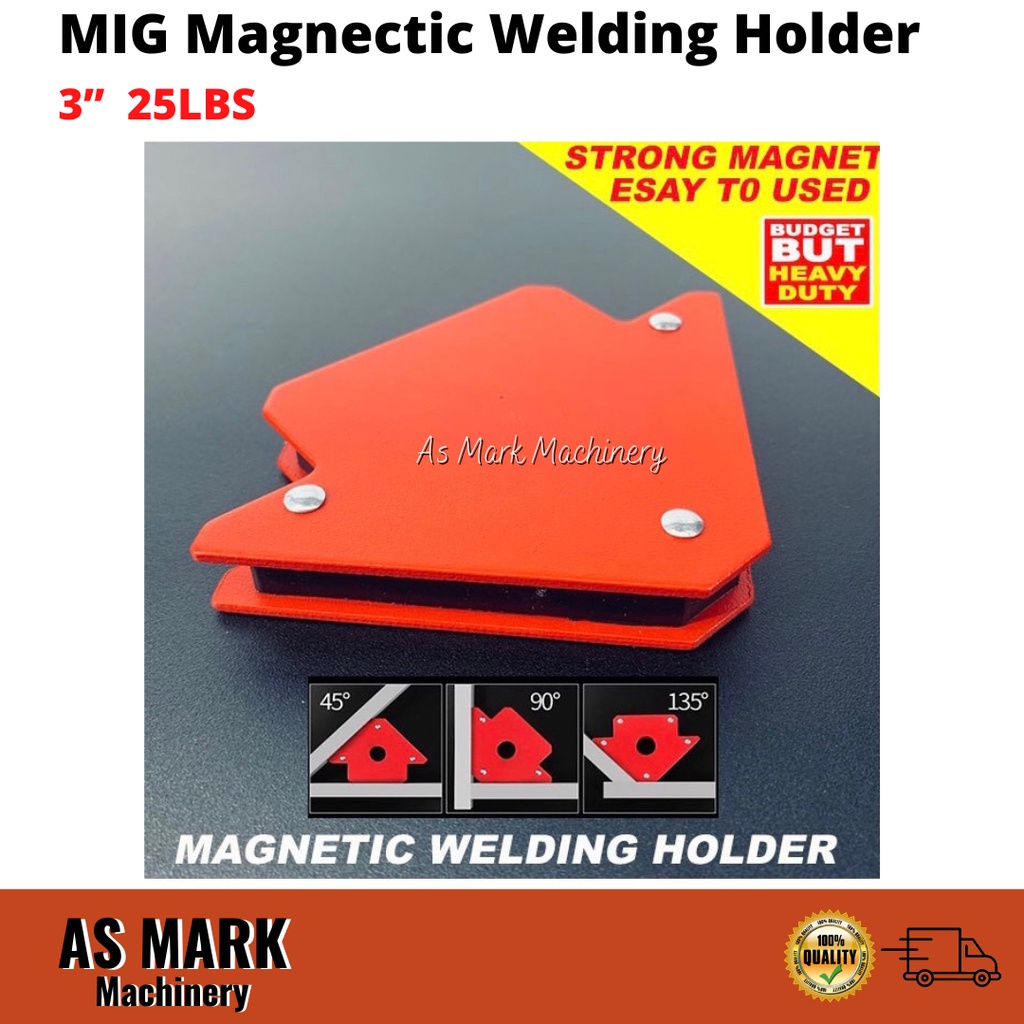3” 25LBS MIG Welding Magnetic Holder Strong Magnet Angle Welder ...