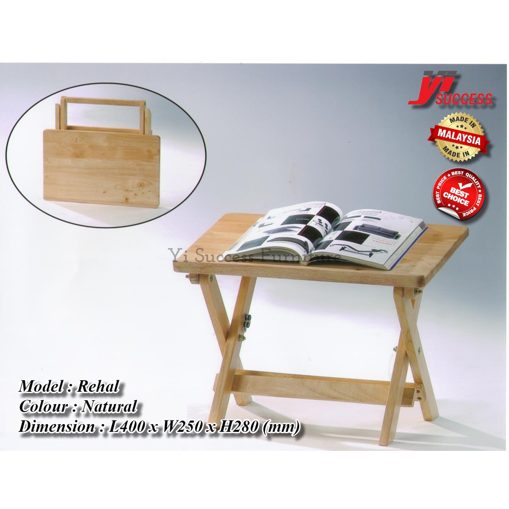 Yi Success Rehal Al-Quran Meja Rehal (Setup) / Meja Rehal Kayu / Meja ...