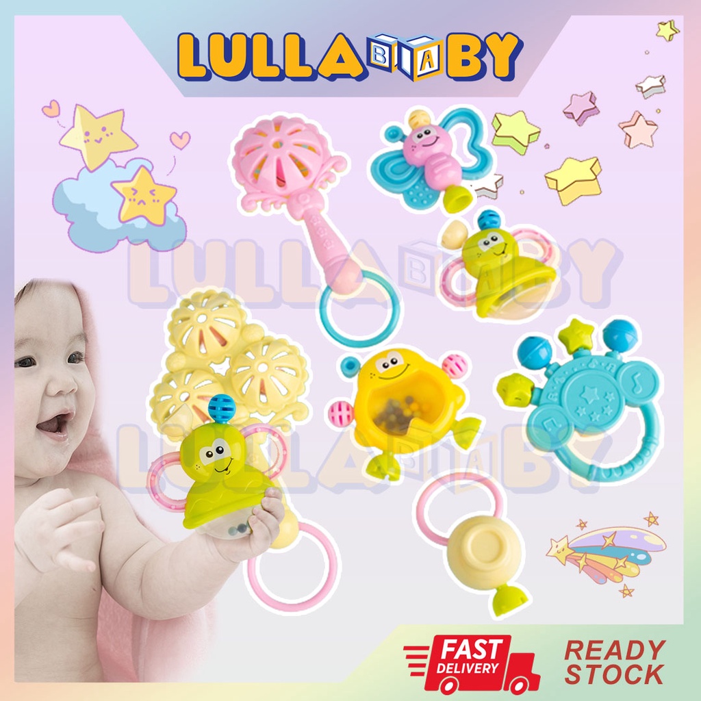 🔥READY STOCK🔥7pc Baby Toys Infant Hand Rattle Toys Hanging Toys Newborn ...
