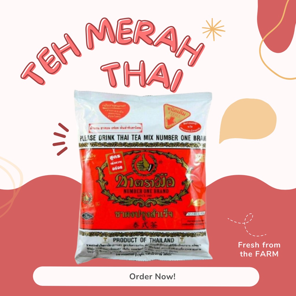 SERBUK TEH MERAH SIAM / RED TEA THAI BRAND CHATRAMUE (THAI TEA MIX ...