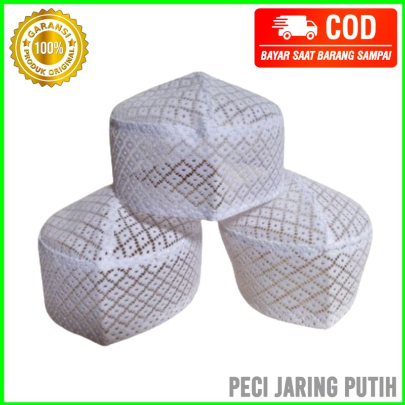 PUTIH HITAM Black And White Net Velvet Cap Caps For Adults, Teenagers ...