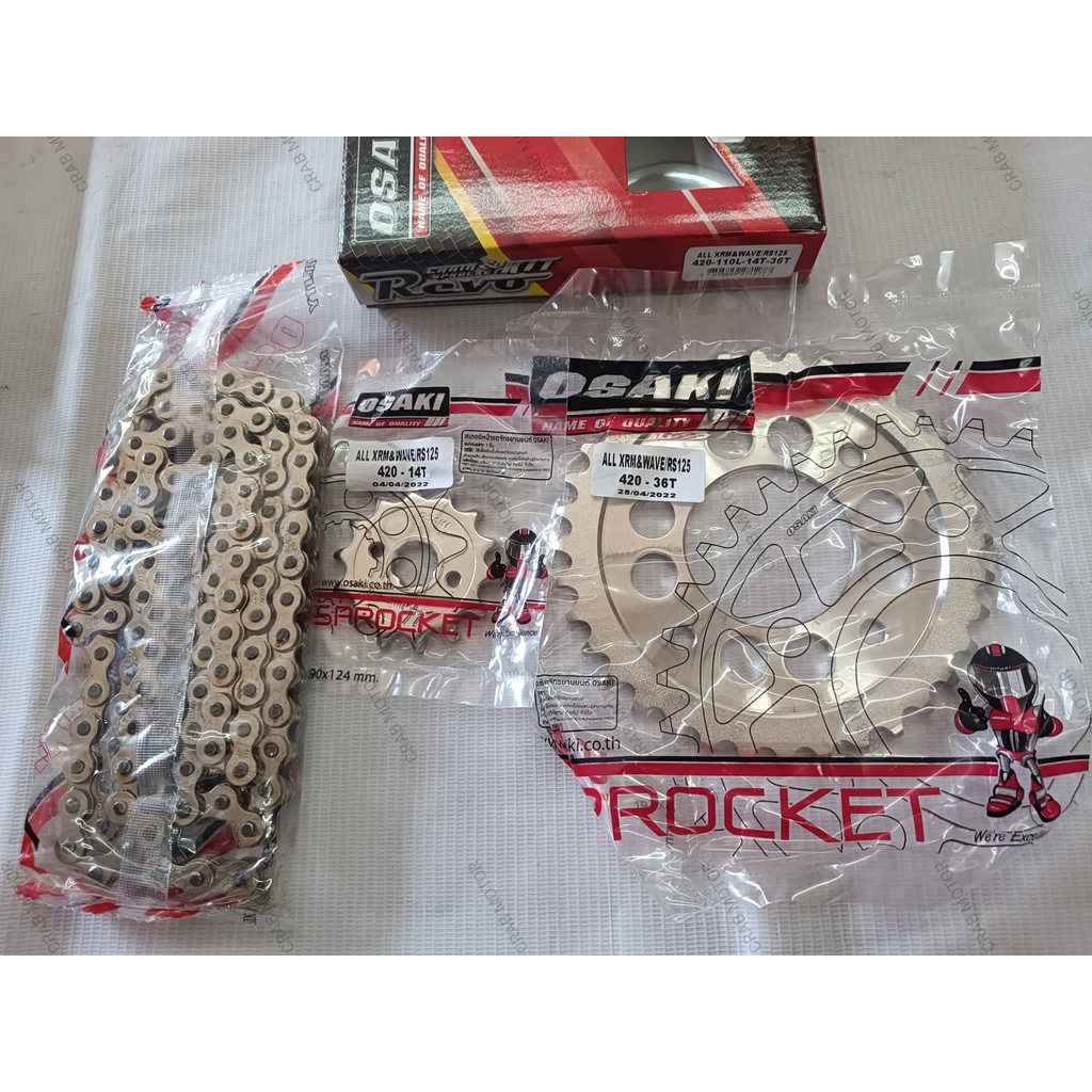 OSAKI Revo Chain Set Wave 110/125 - XRM Carb - RS125 Carb | Shopee Malaysia