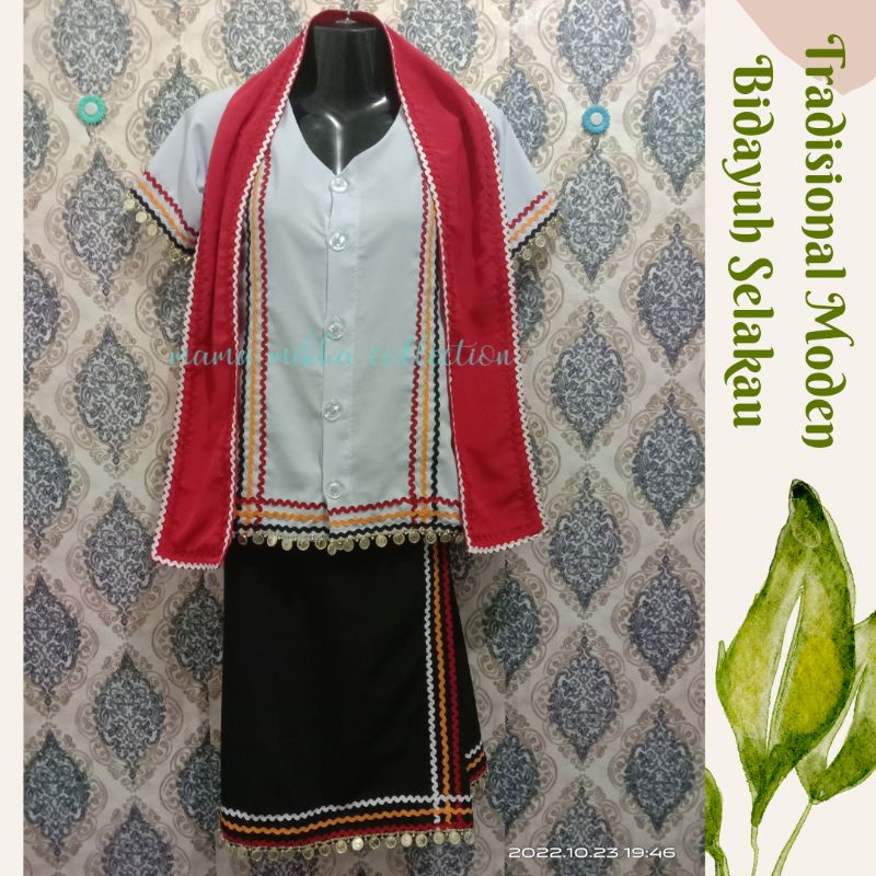 Baju Tradisional Moden Bidayuh Selakau @ Salako Sarawak Borneo Set 3in ...
