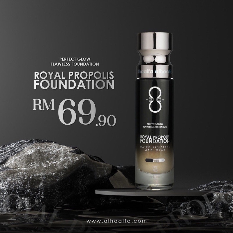 🔥NEW FOUNDATION ALHA ALFA COSMETIC🔥FOUNDATION ROYAL PROPOLIS 24HOUR ...