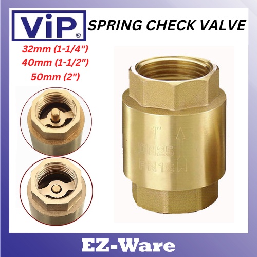 "VIP" BRASS VERTICAL SPRING CHECK VALVE / ONE WAY VALVE / NON-RETURN ...