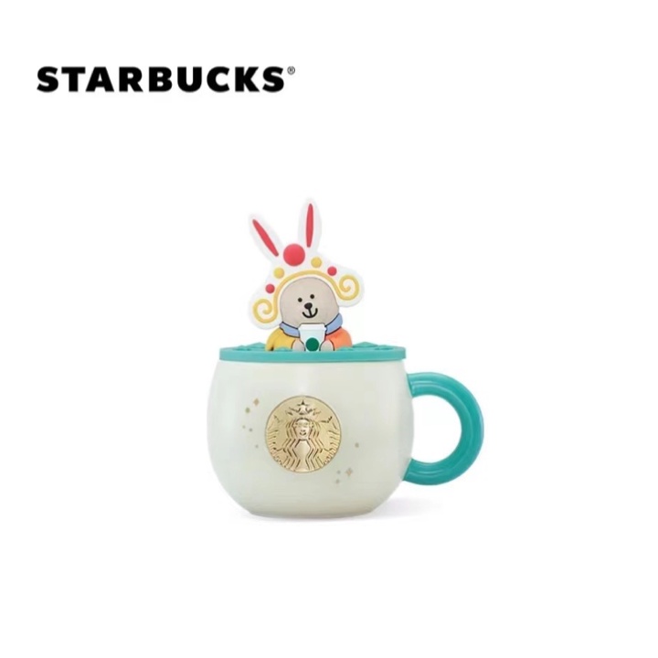 Starbucks 2022 Mid Autumn Series Cute White Rabbit Moon Ceramic Mug ...