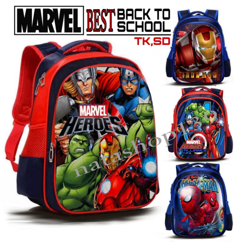 Hot Kindergarten-SD School Bag Boys Backpack Marvel Superhero Backpack ...