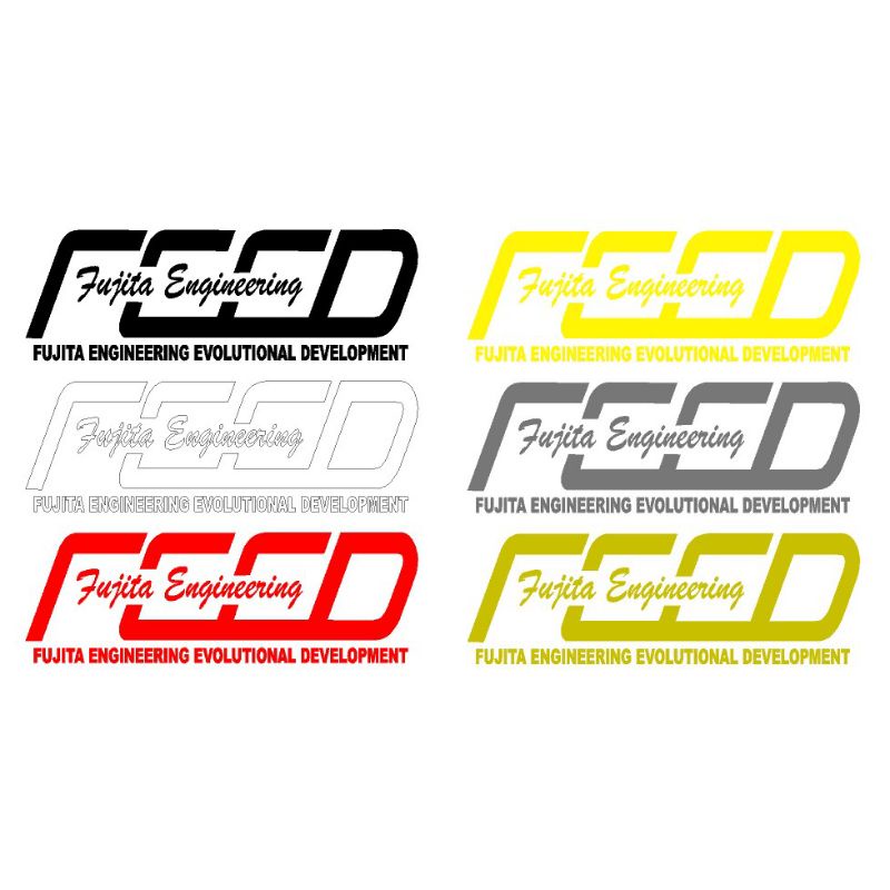 STICKER FUJITA FEED ENGINEERING sticker cutting myvi evo gtr almera ...