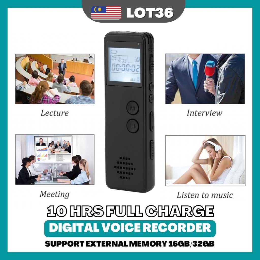 PROOCAM PROFESSIONAL VOICE RECORDER Noise Reduction Audio Recording MP3 ...