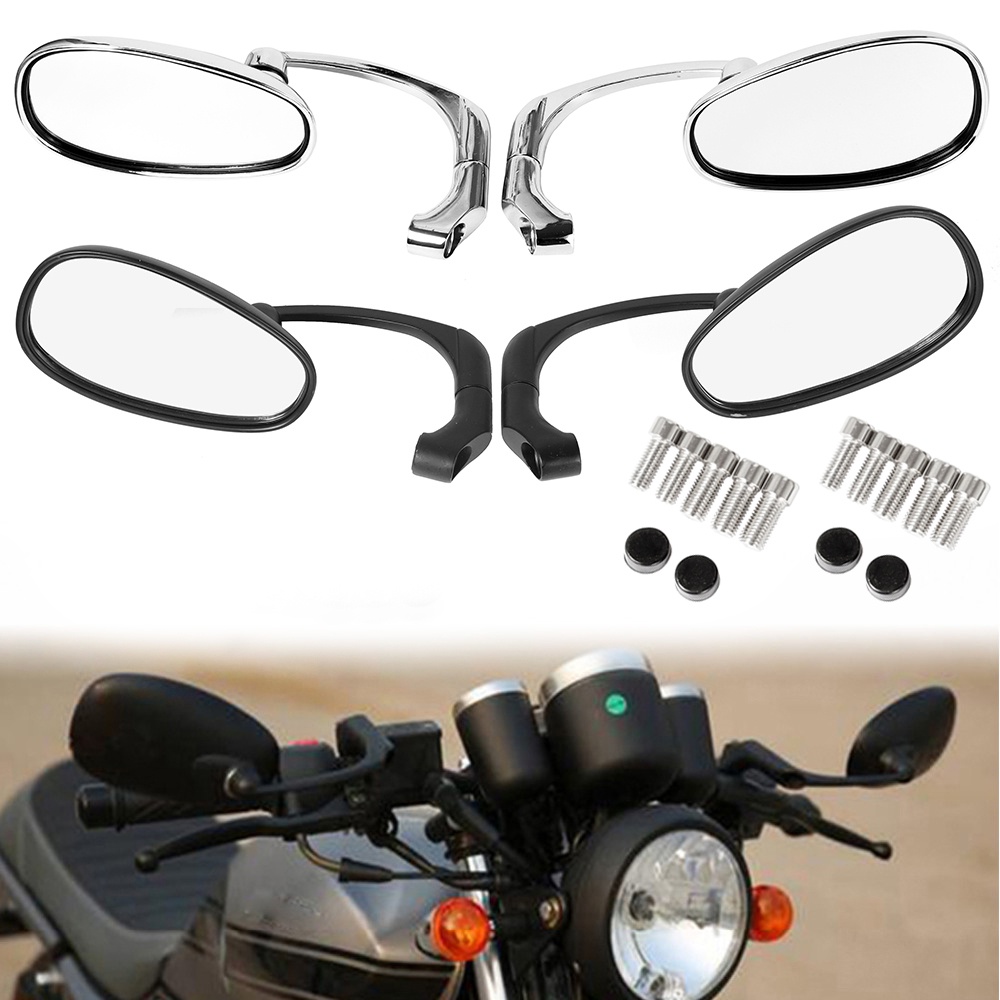 1 Pair Universal Motorcycle Motorbike Motor Rear View Side Mirrors ...