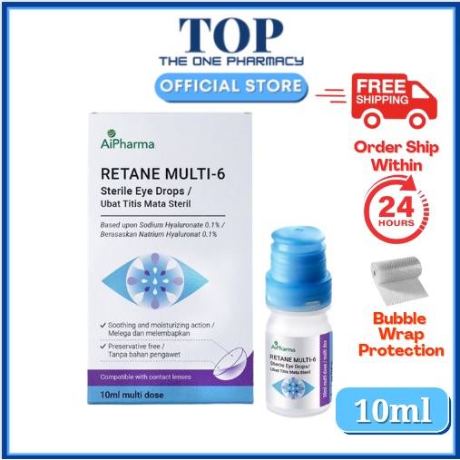 AiPharma Retane Sterile Eye Drops (30's) / Retane Multi-6 (10ml ...