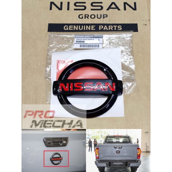 ORIGINAL NAVARA D23T FACELIFT PRO-4X REAR BONNET LOGO EMBLEM(BLACK) TAIL GATE LOGO | Shopee Malaysia