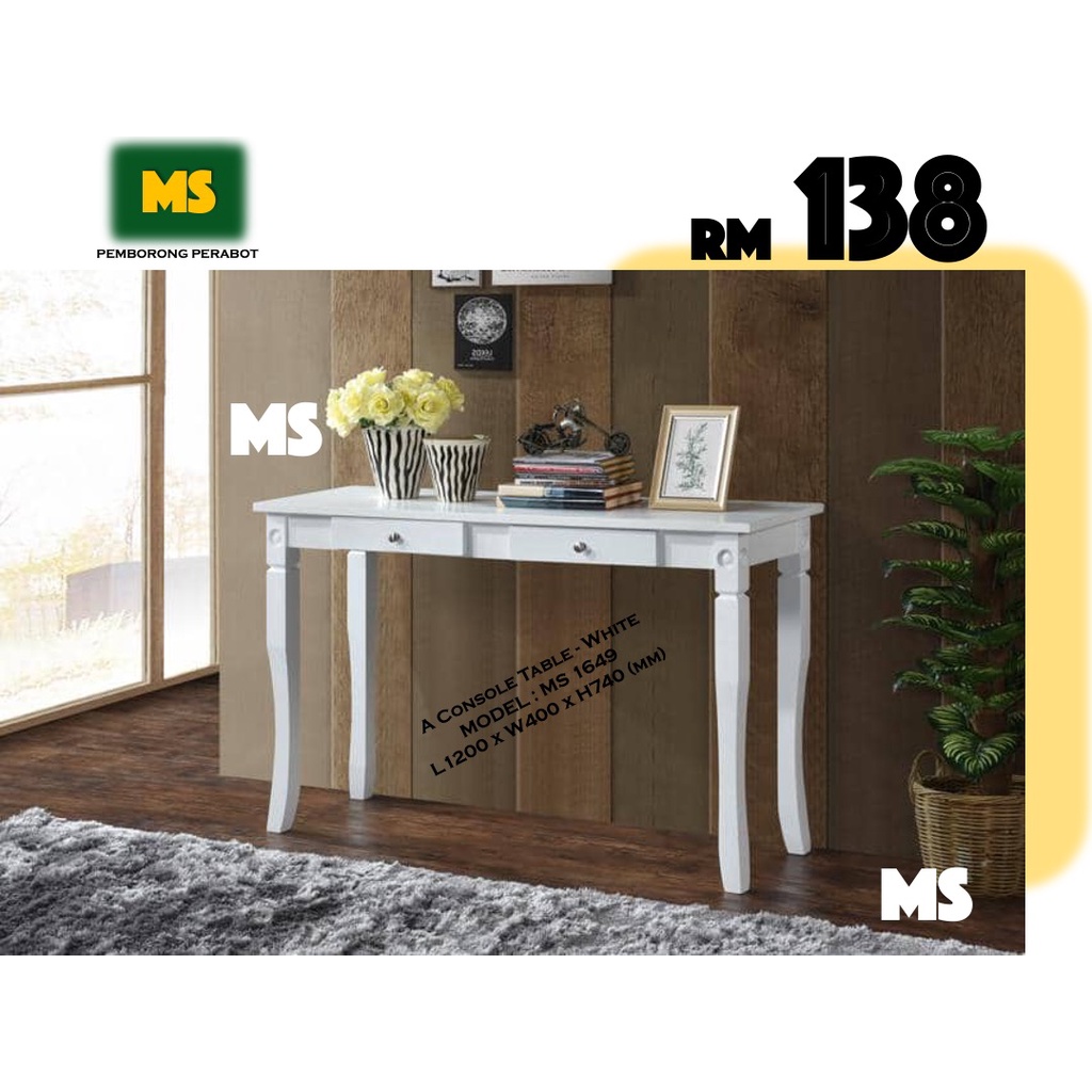 𝐑𝐄𝐀𝐃𝐘 𝐒𝐓𝐎𝐂𝐊 MS 1649 A Meja Console Table Kayu Best Buy [Colour ...