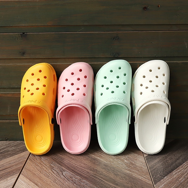 Size 36-40*Women Hole Breathable Croc Sandals Simple Beach Slippers ...