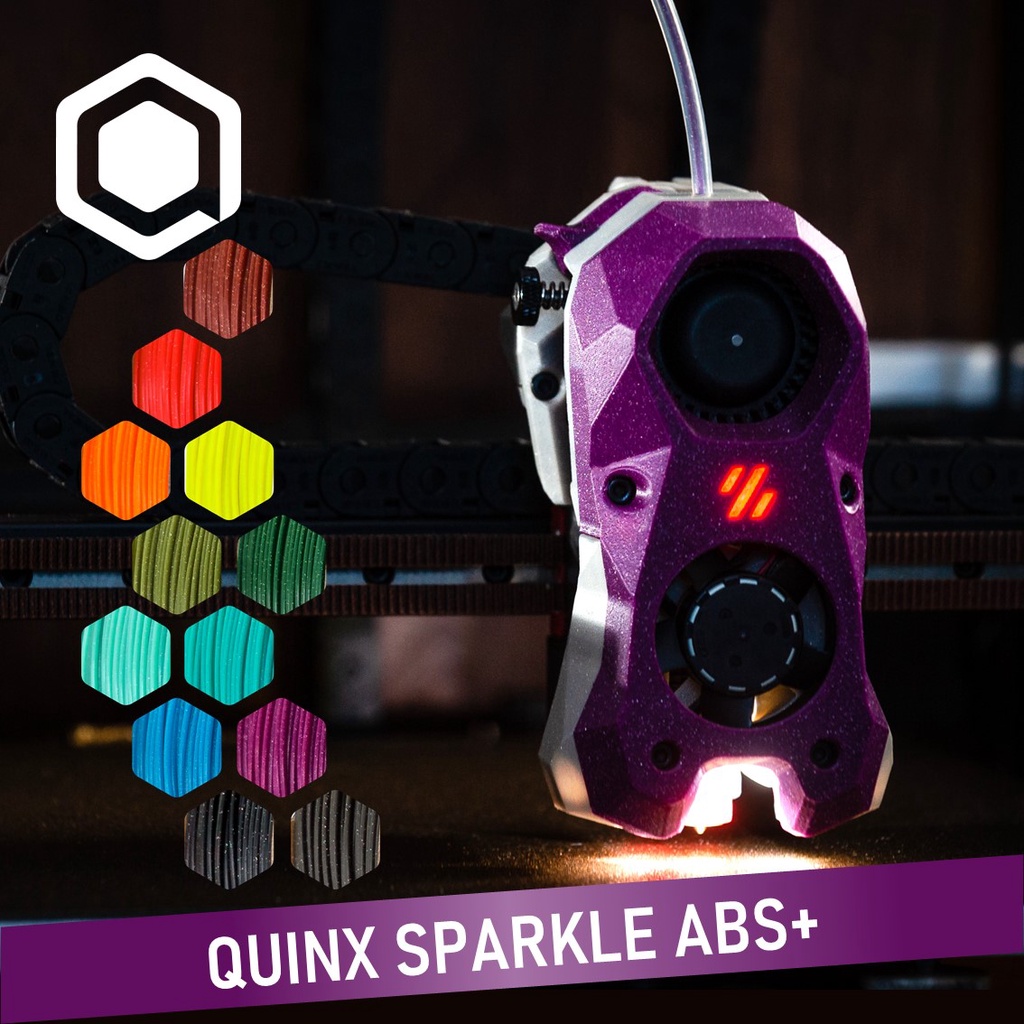 QUINX Sparkle ABS+ 3D Printer Filament ABS Plus - 1kg | 1.75mm | Shopee ...