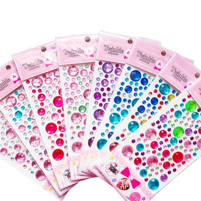 ## 3D Round Shape Crystal Diamond Sticker for Decoration DIY Art and ...