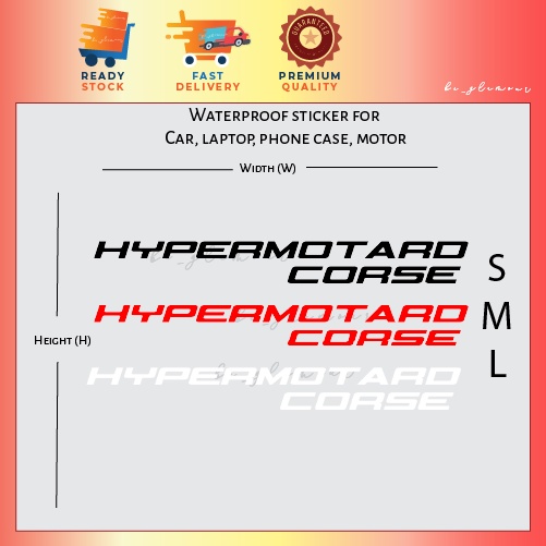 DUCATI Hypermotard Corse Sticker Reflective stiker racing motorsport ...