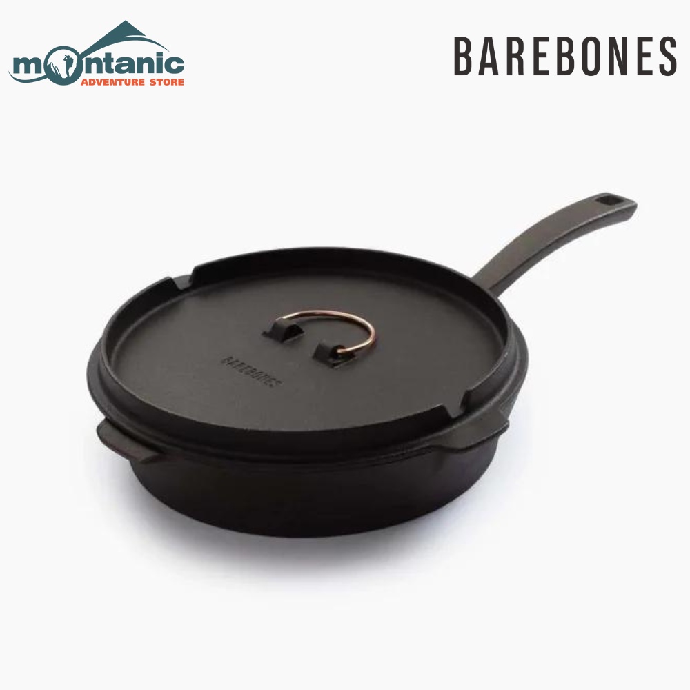 Barebones All-in-One Cast Iron Skillet Outdoor Camping Pan (10 ...