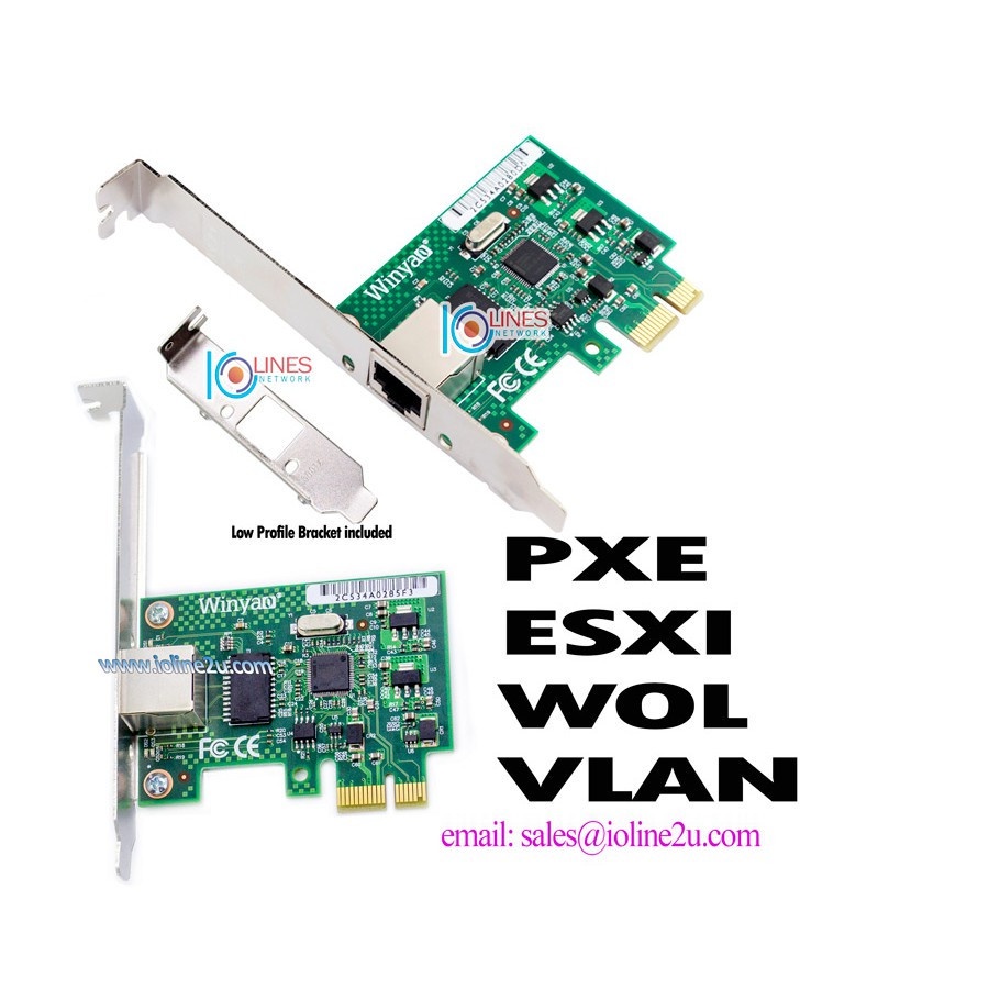 WINYAO Intel 82574L Gigabit Server Network Ethernet LAN Adapter PCIE ...