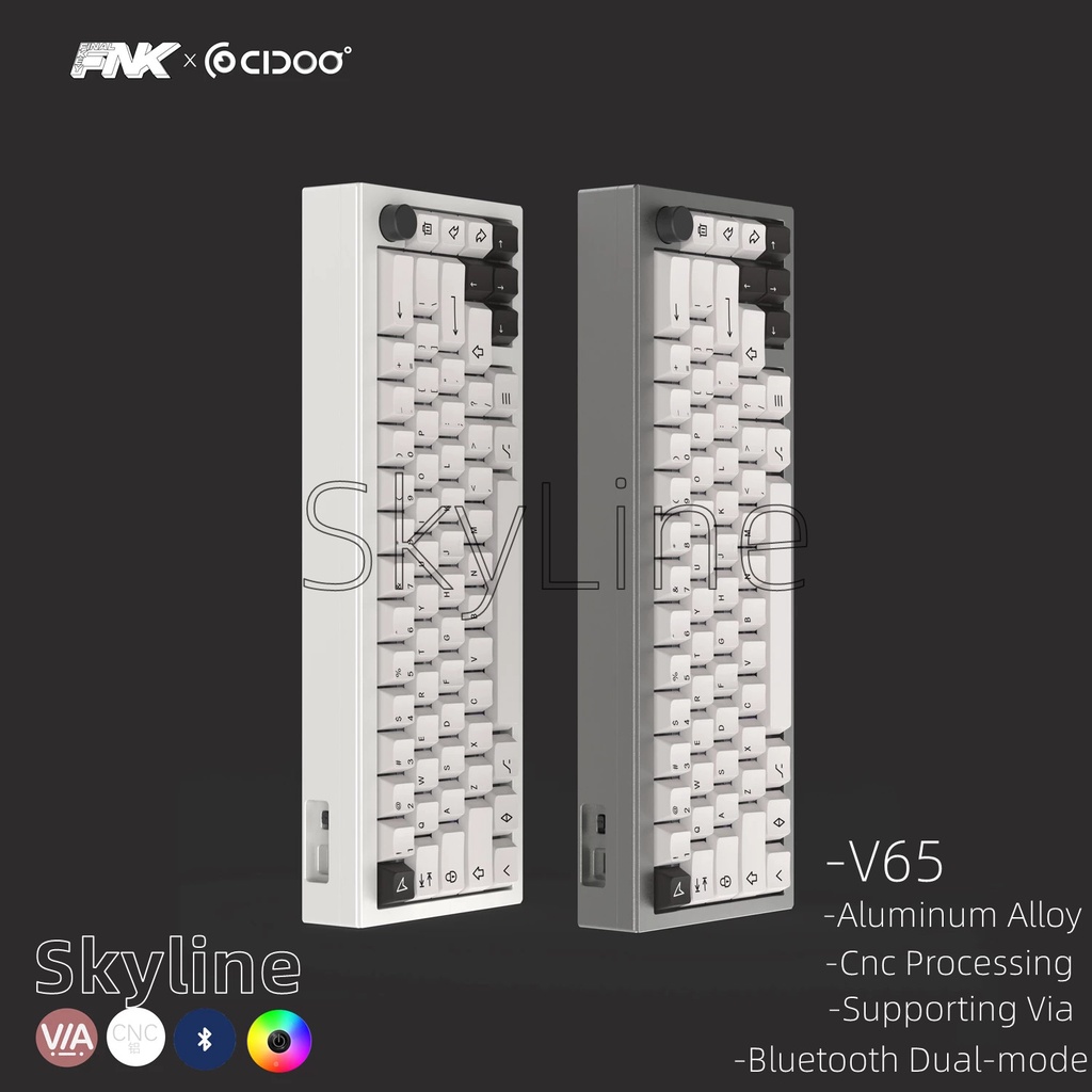 【In Stock】Finalkey V65 R2 Aluminum Keyboard Kit Supports VIA Dual-mode ...