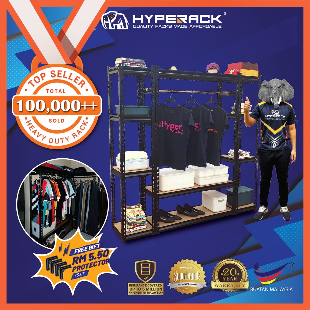 HYPERACK ™️ [Ready Stock] Value Rack Clothing Storage Laundry Hanger ...