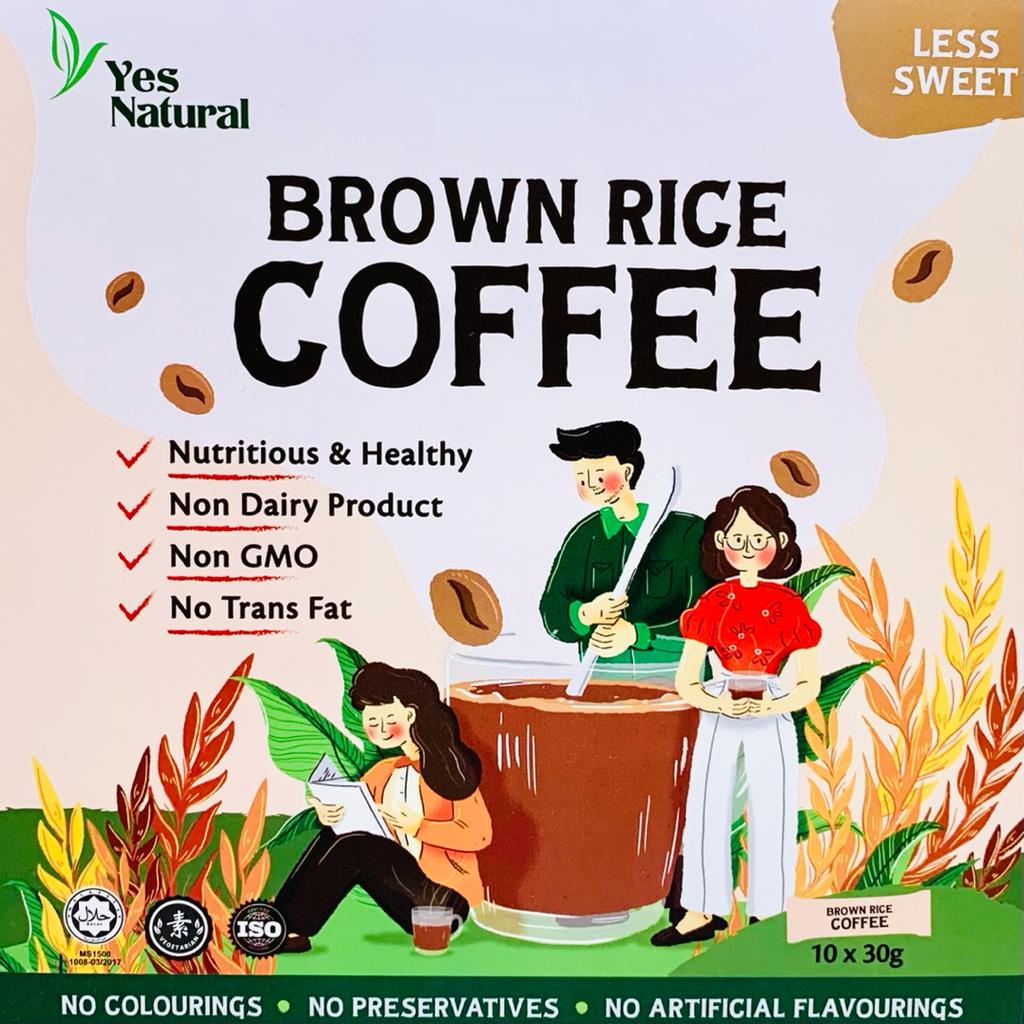 Yes Natural Kopi Beras Perang / Brown Rice Coffee / 悦意糙米咖啡 (10 x 30g ...
