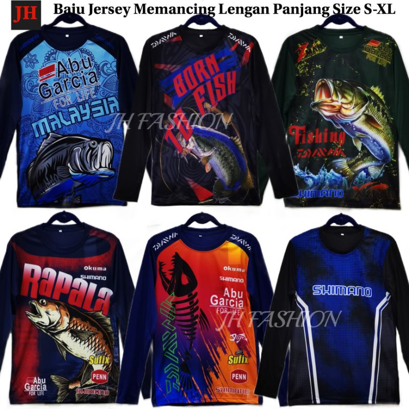 🔥READY STOCK 🔥BAJU JERSEY MEMANCING LENGAN PANJANG DEWASA SIZE S-XL ...