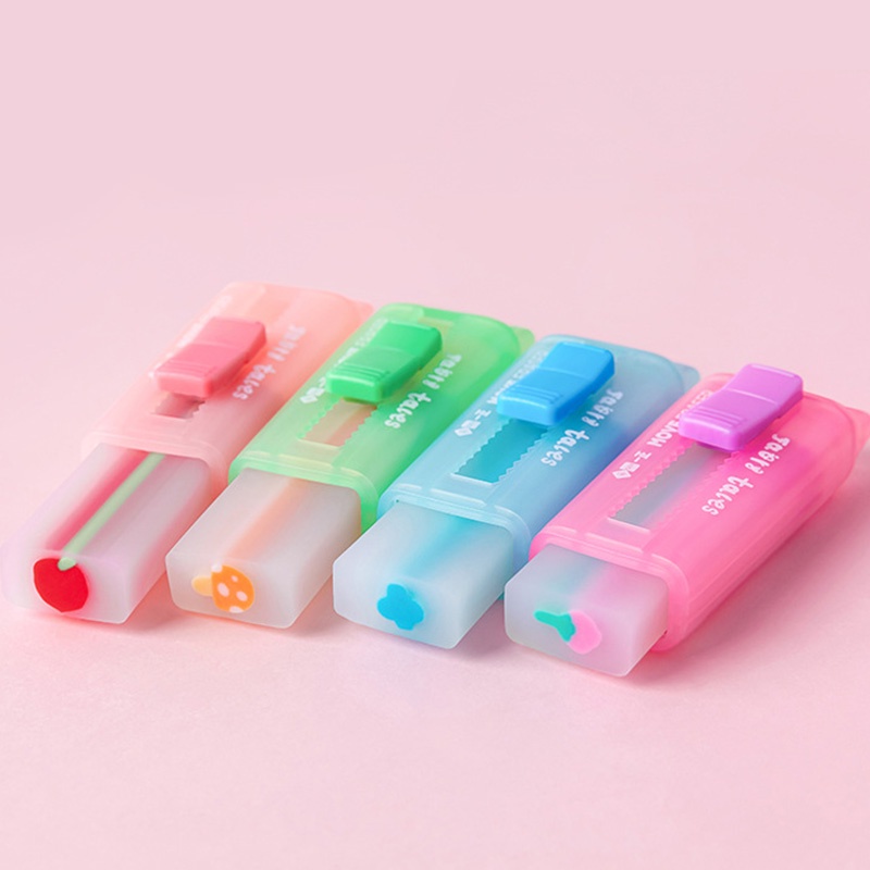 Colorful Push-Pull Jelly Style Eraser Student Lovely Soft Rubber Eraser ...