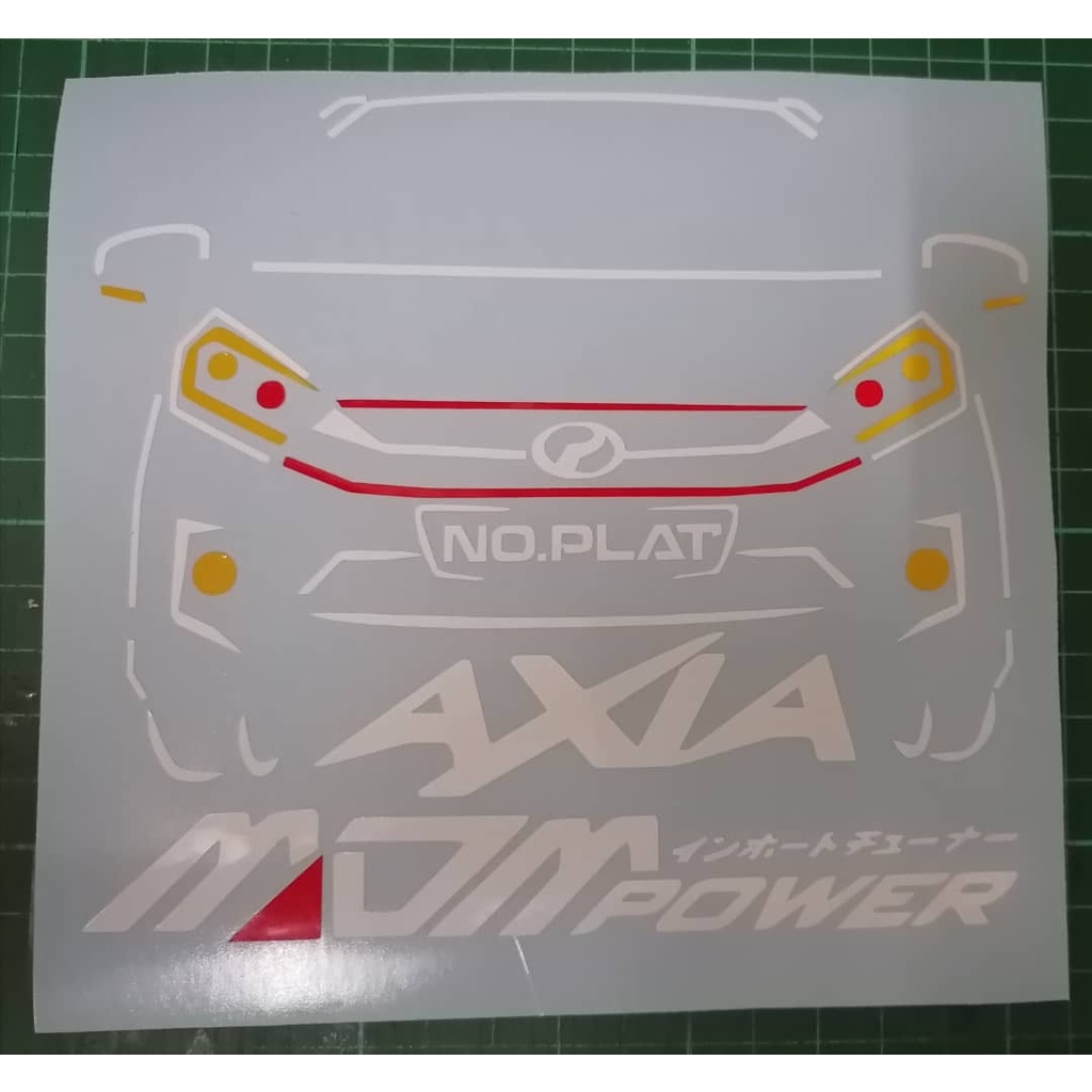 [Ready Stock]Perodua Axia mdm power car sticker KI00566(PM ME NO. PLAT ...