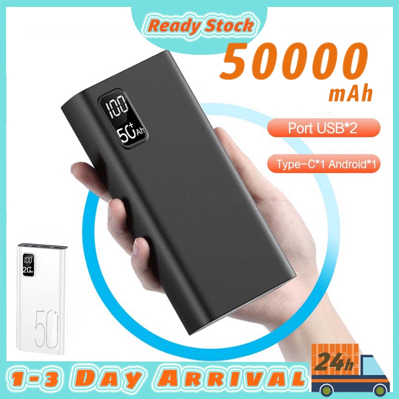 🚚Ready Stock💚Powerbank 50000mah High Quality 100% Super Slim LED ...