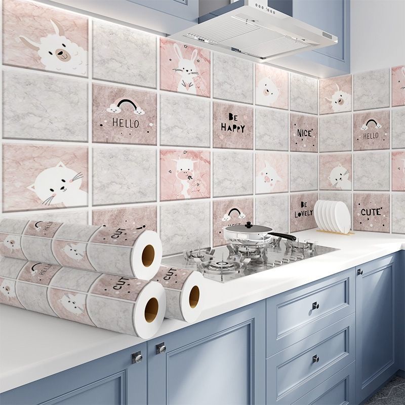 Ready Stock-The Kitchen Waterproof And Oil Proof Wall Stickers With ...