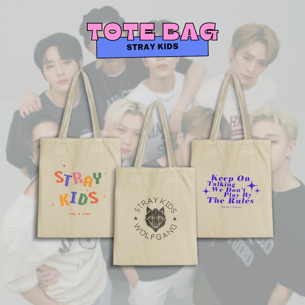Kpop Stray Kids Tote Bag // SKZ Noeasy Wolfgang | Shopee Malaysia