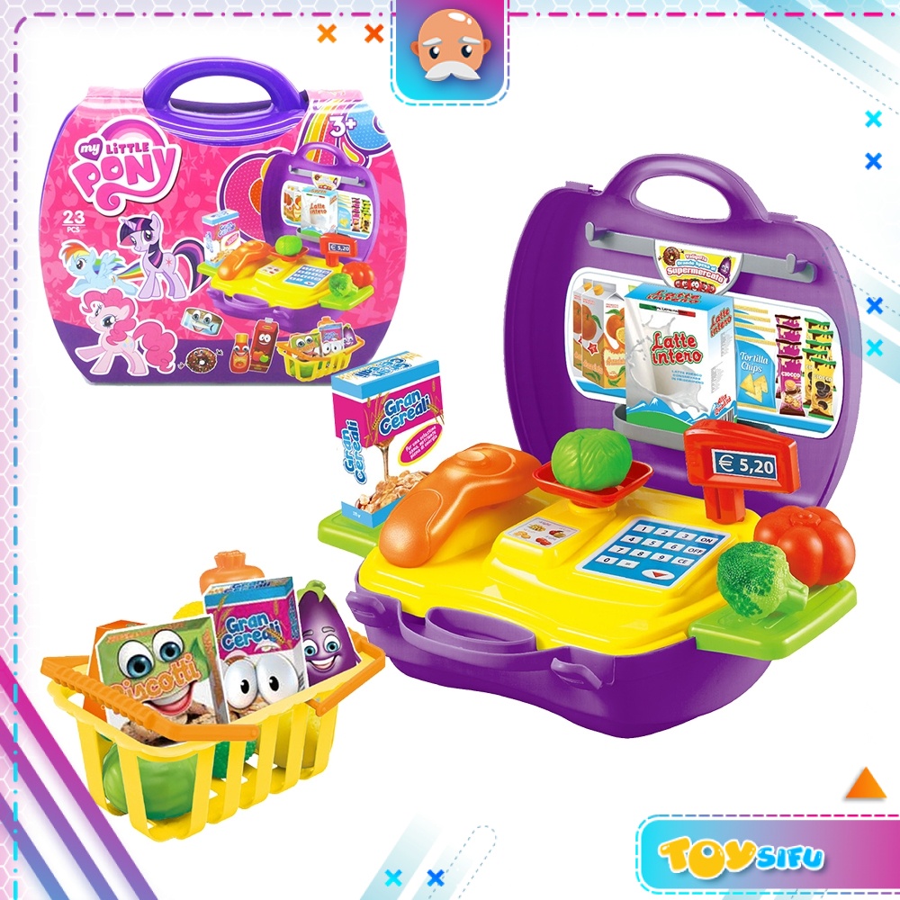 My Little Pony Mini Suitcase Playset Cash Register Cashier Vegetable ...