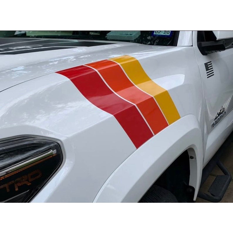 Toyota Tacoma TRD Retro Fender 3M Decals, yellow orange red stickers ...
